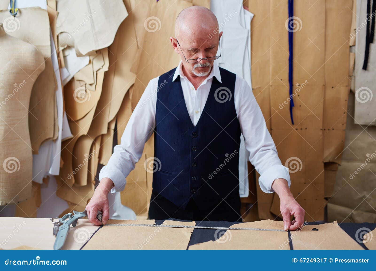 Mature tailor at work stock image. Image of mature, selfemployed - 67249317