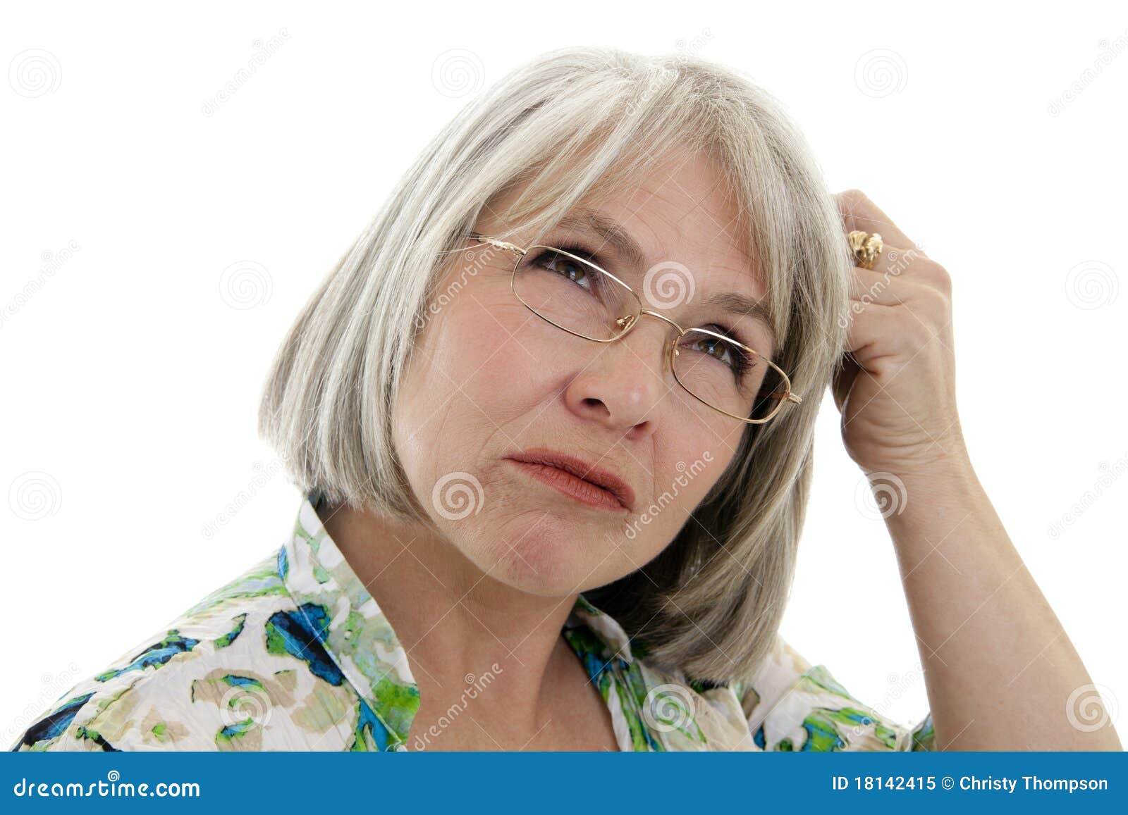 Mature woman confused stock image. Image of confusion - 18142415