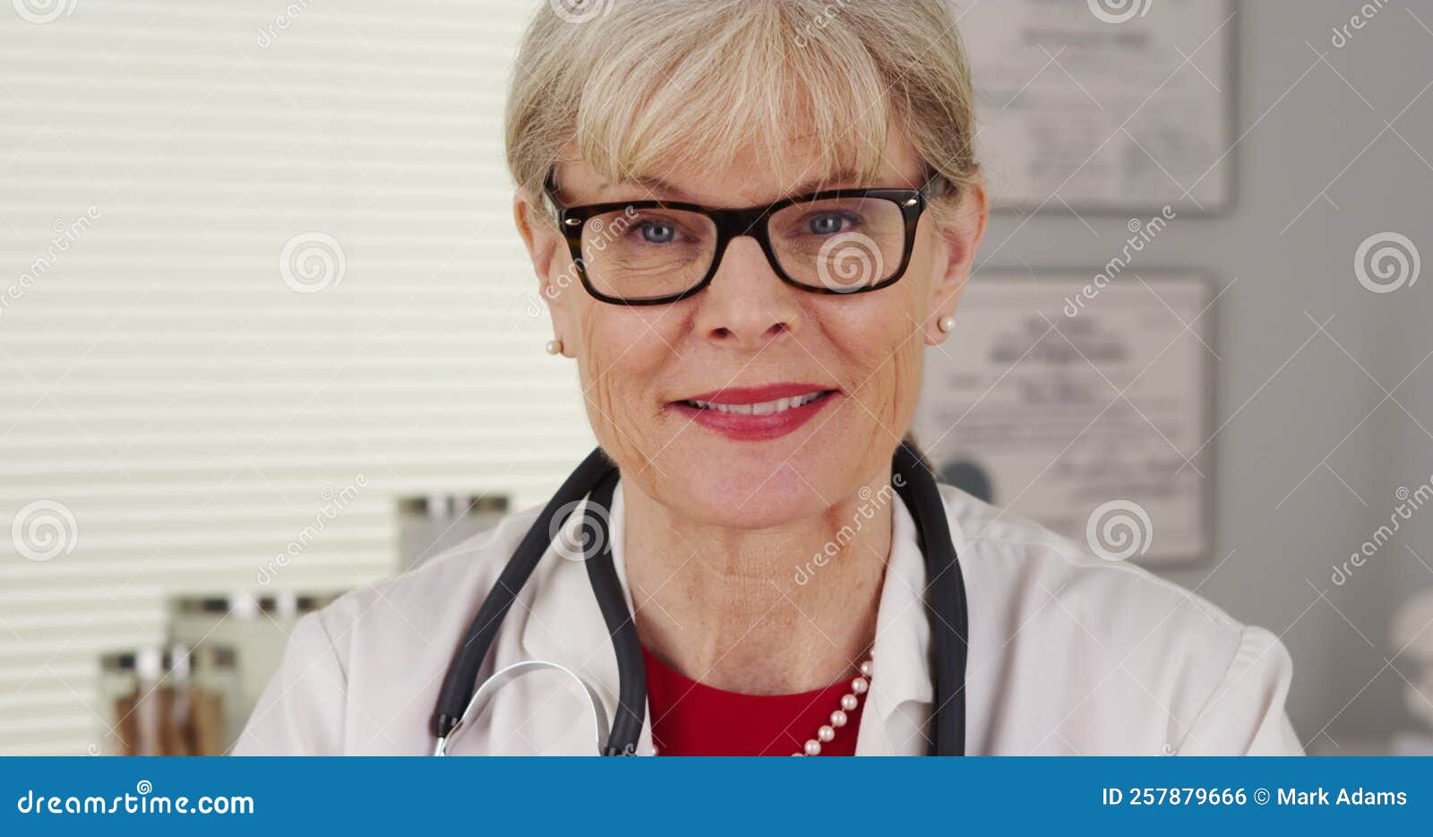 Mature Woman Doctor Smiling at Camera Stock Footage - Video of nurse ...