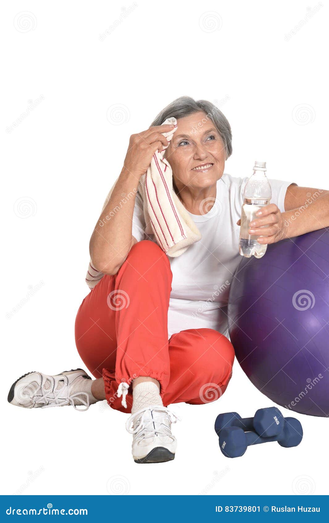 Mature Woman Doing Exercises Stock Image - Image of person, maturity ...