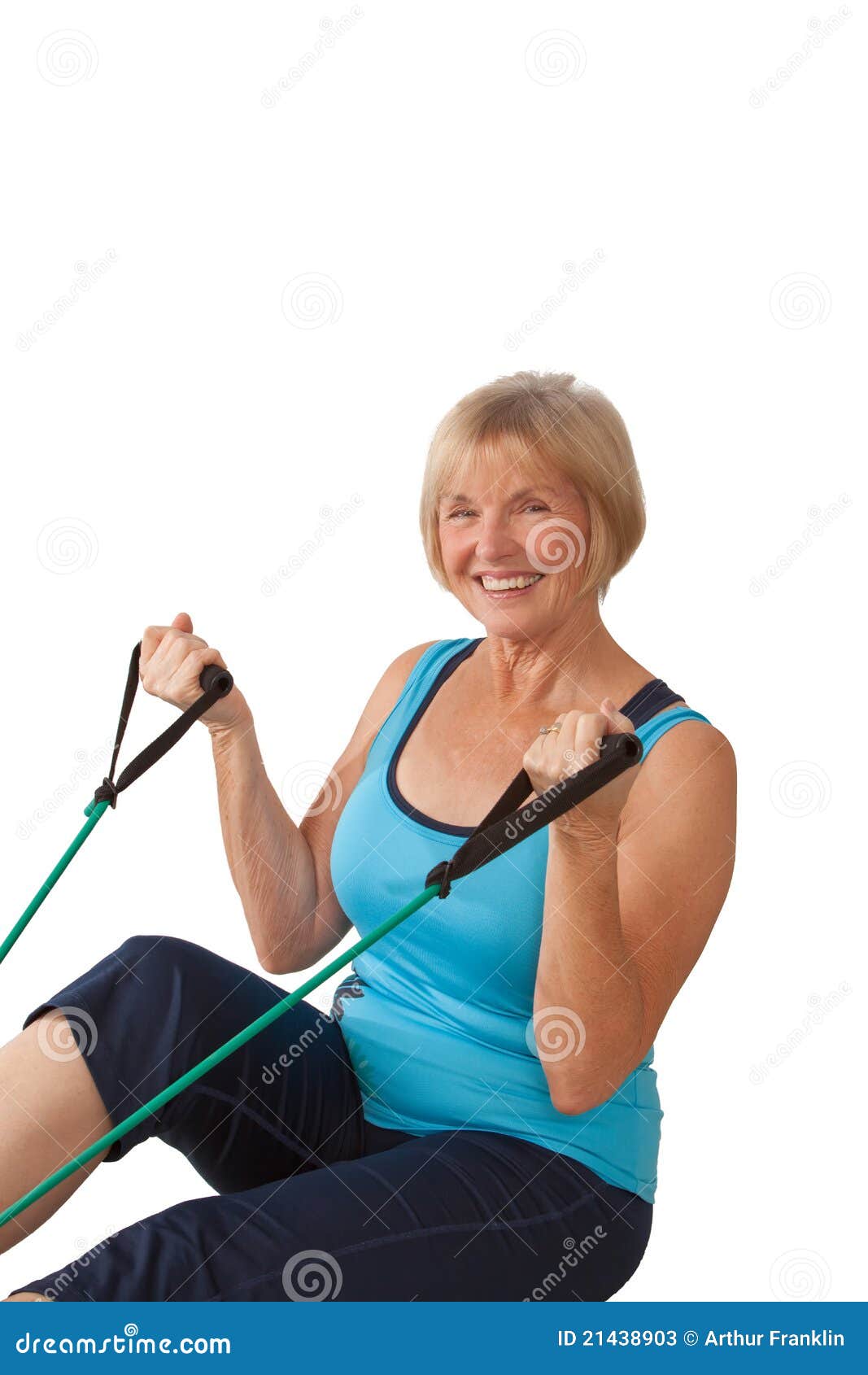 Mature woman exercising stock image. Image of human, looking - 21438903