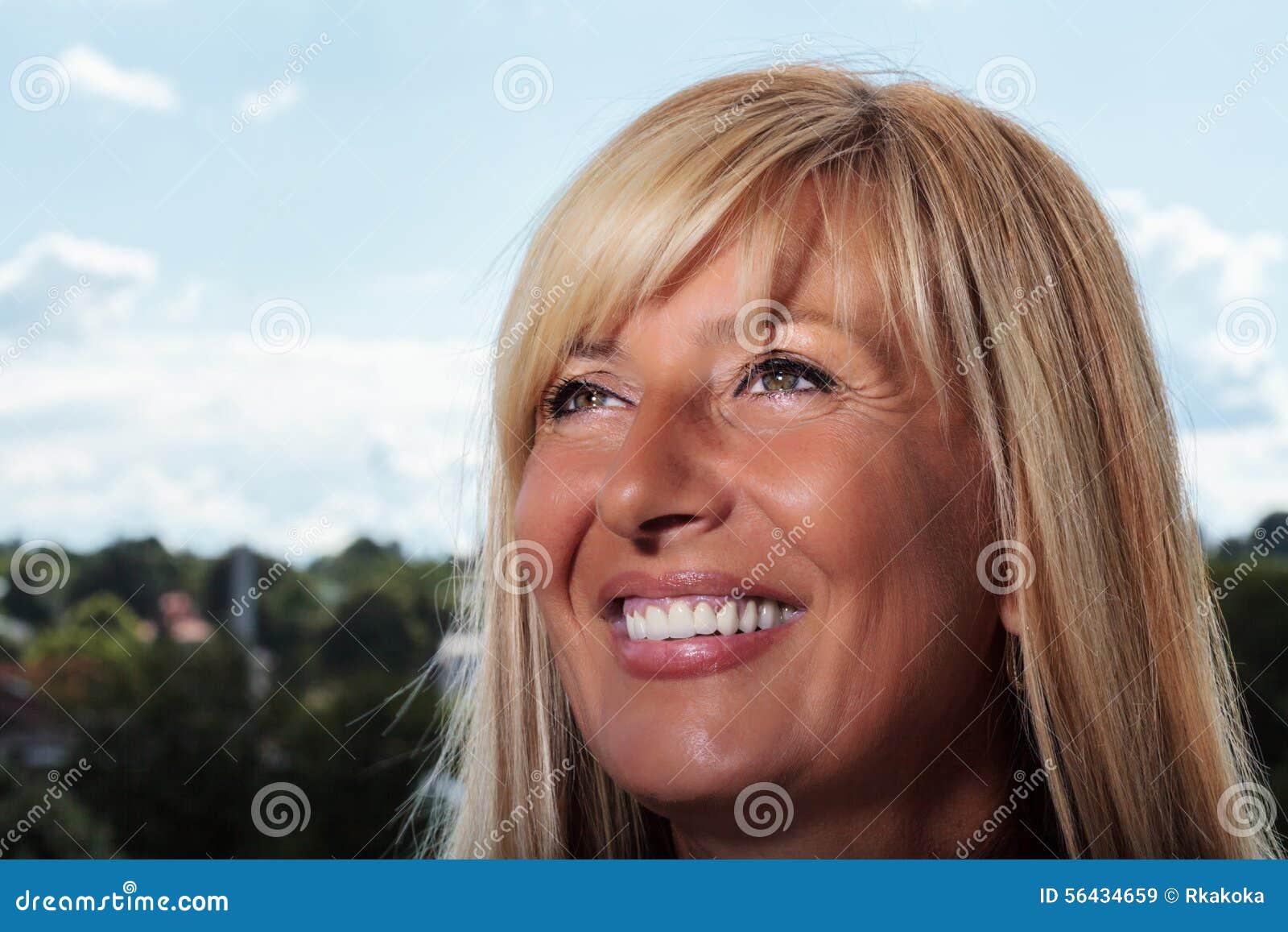 Mature Woman Looking Forward Stock Image - Image of natural, portrait ...