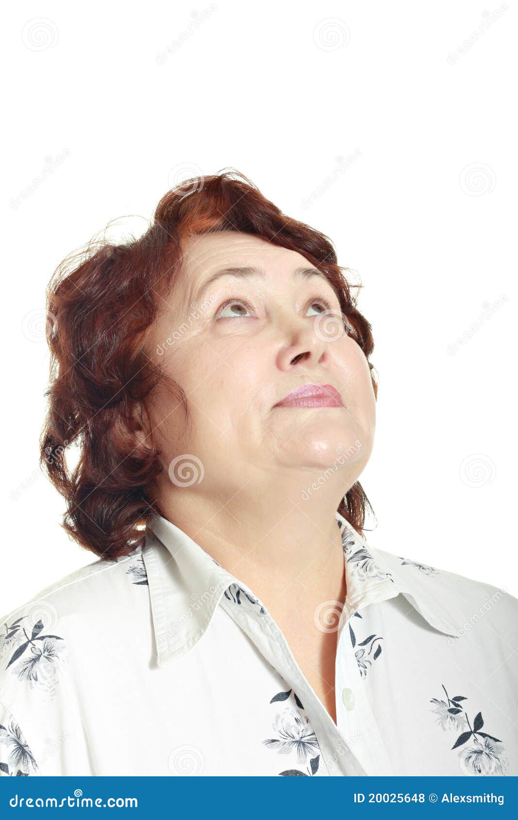 Mature woman looking up stock photo. Image of alone, closeup - 20025648
