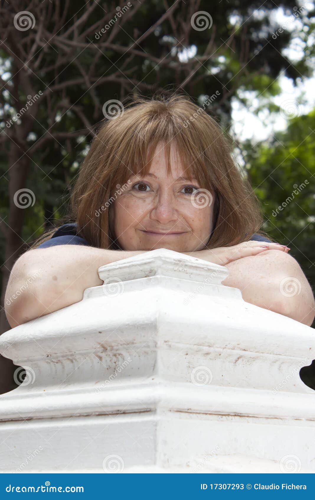 Mature Woman Posing Stock Image Image Of Adult Outdoors 17307293