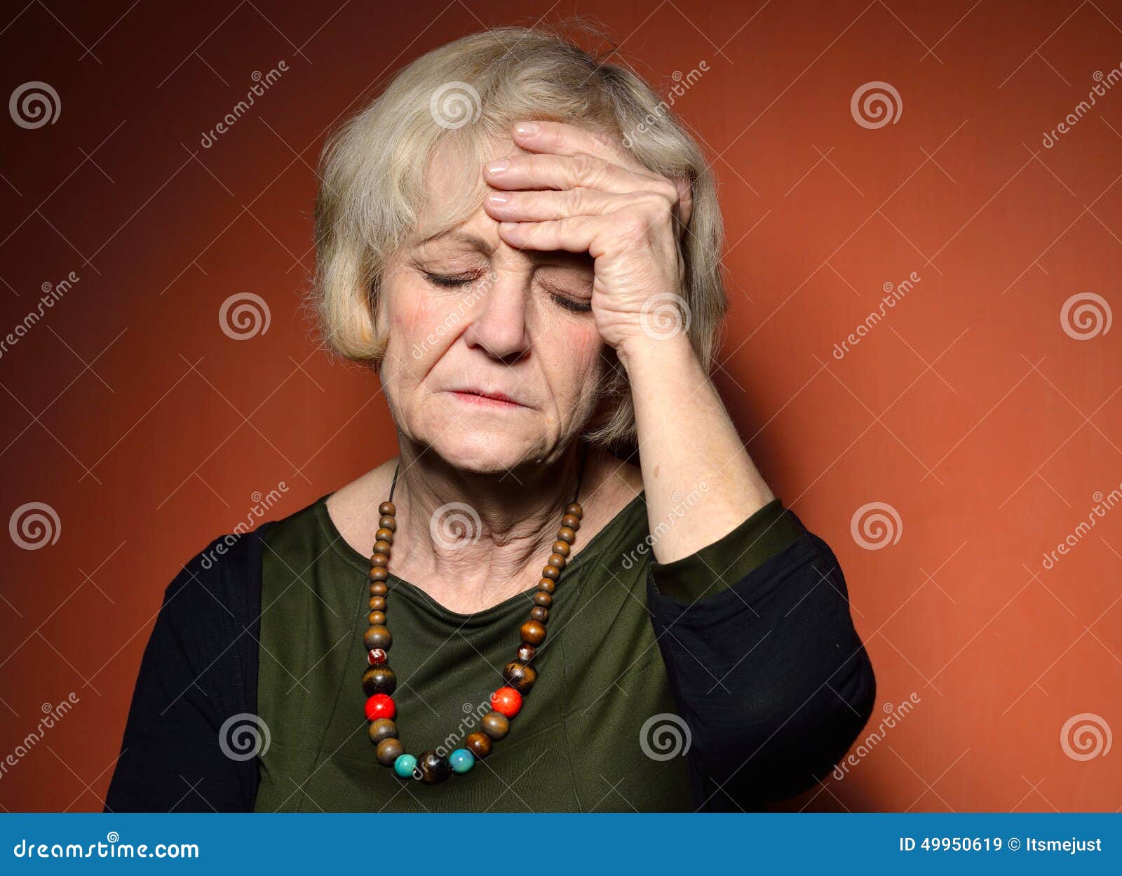 Mature Woman with Problems. Stock Image - Image of head, face: 49950619