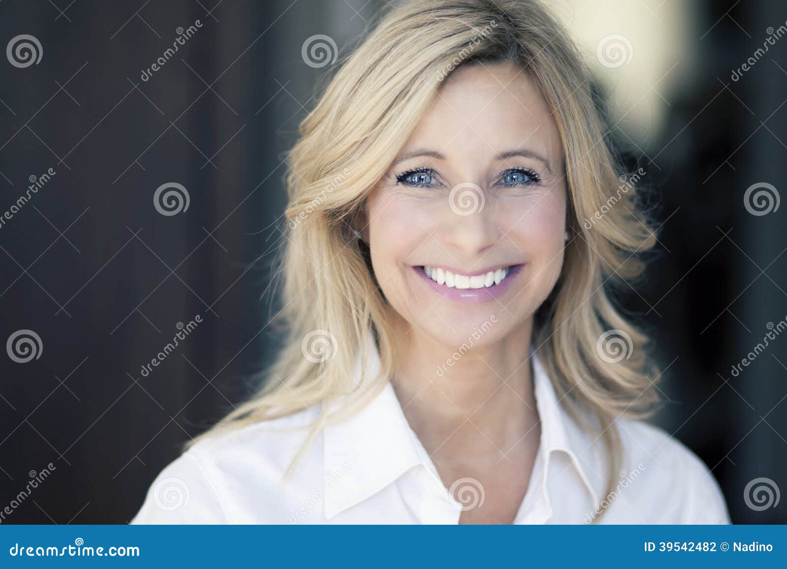 Mature Woman Smiling stock photo. Image of happiness - 39542482