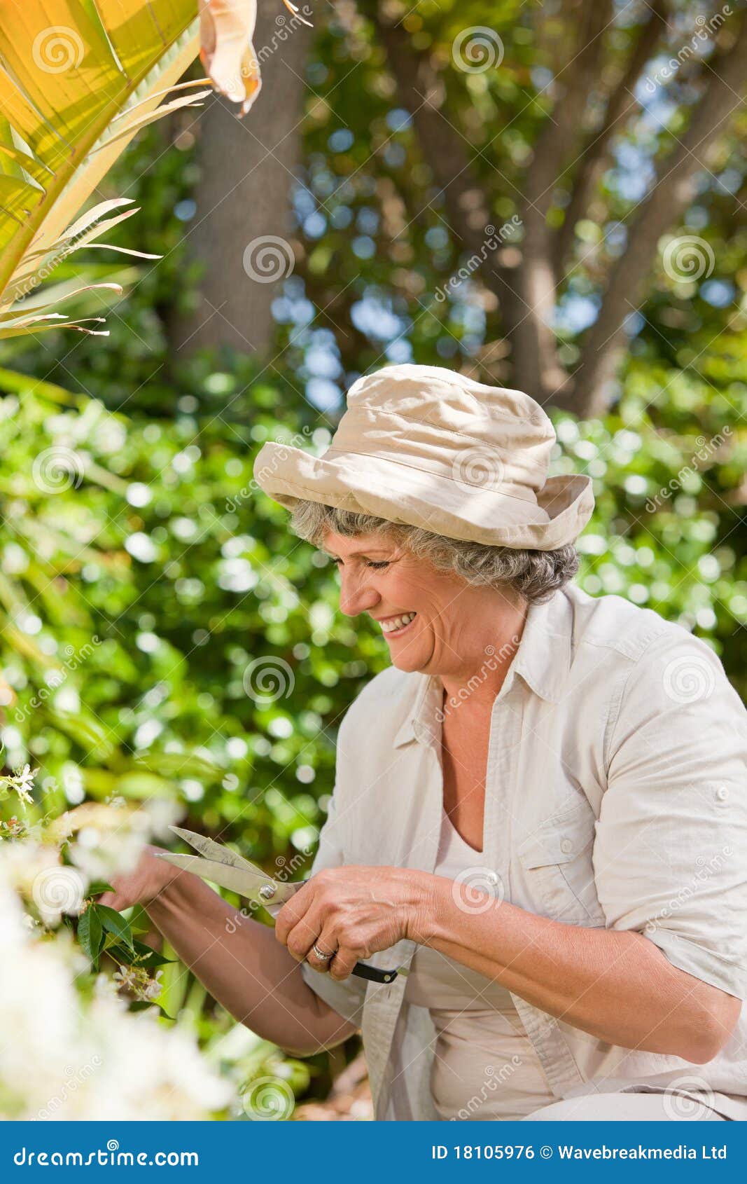 Mature woman working stock photo. Image of grass, lifestyle - 18105976