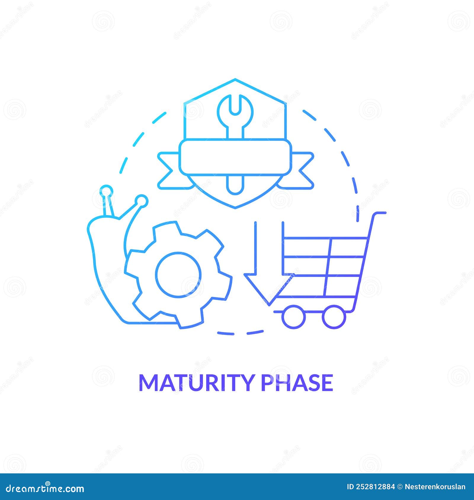 Maturity Phase Blue Gradient Concept Icon Stock Vector - Illustration ...