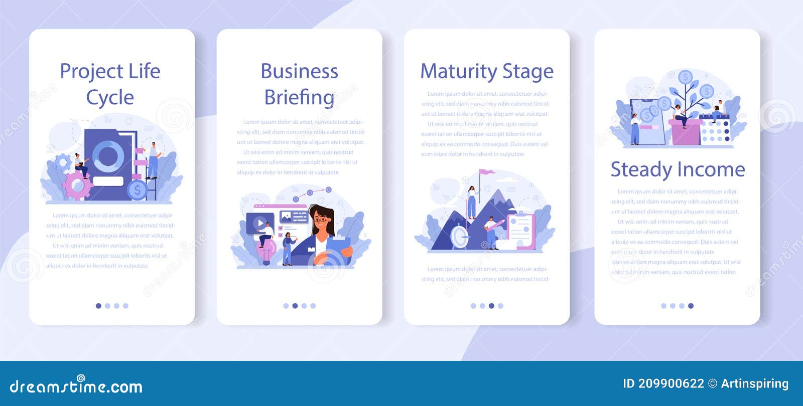 Maturity Stage Web Banner Or Landing Page. Project Life Cycle Period ...