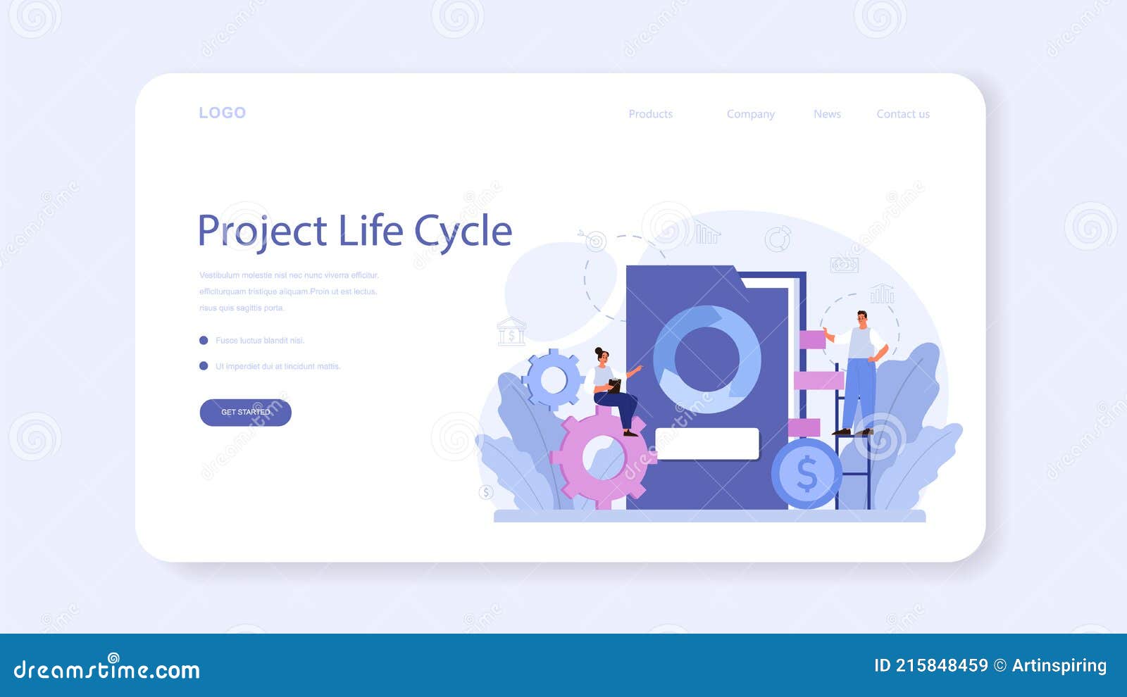 Maturity Stage Web Banner or Landing Page. Project Life Cycle Period ...