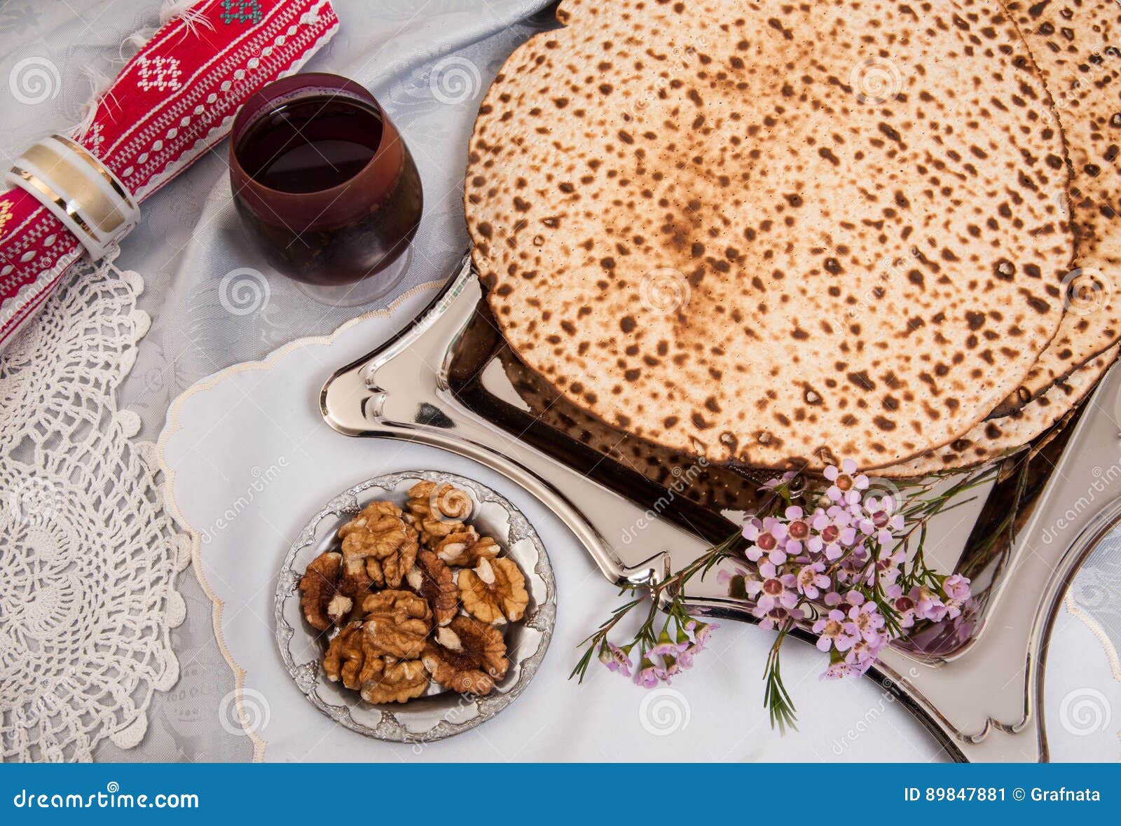 Matza Bread for Passover Celebration Stock Image - Image of matzo ...