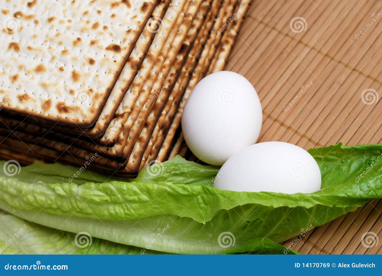 Matzot, eggs and lettuce stock image. Image of passover - 14170769