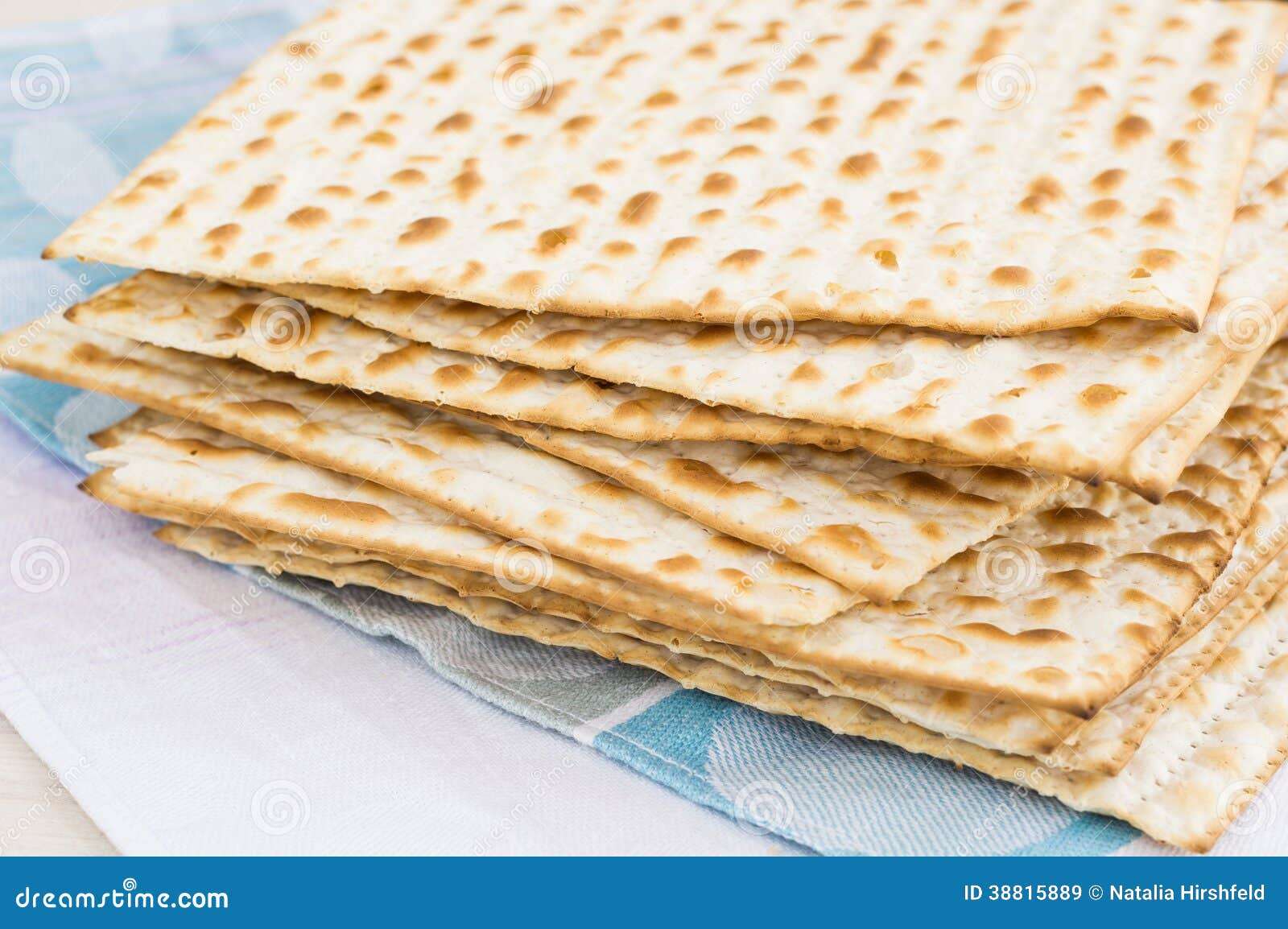 Matzot for Passover Celebration on a Wooden Table Stock Image - Image ...