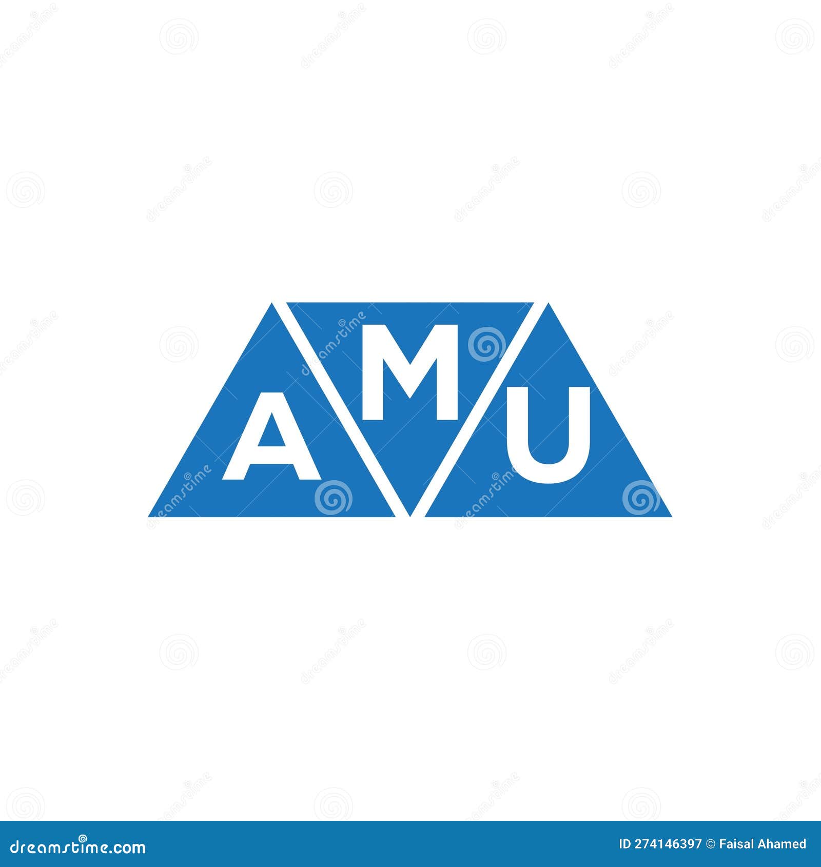 MAU Abstract Initial Logo Design on White Background. MAU Creative ...