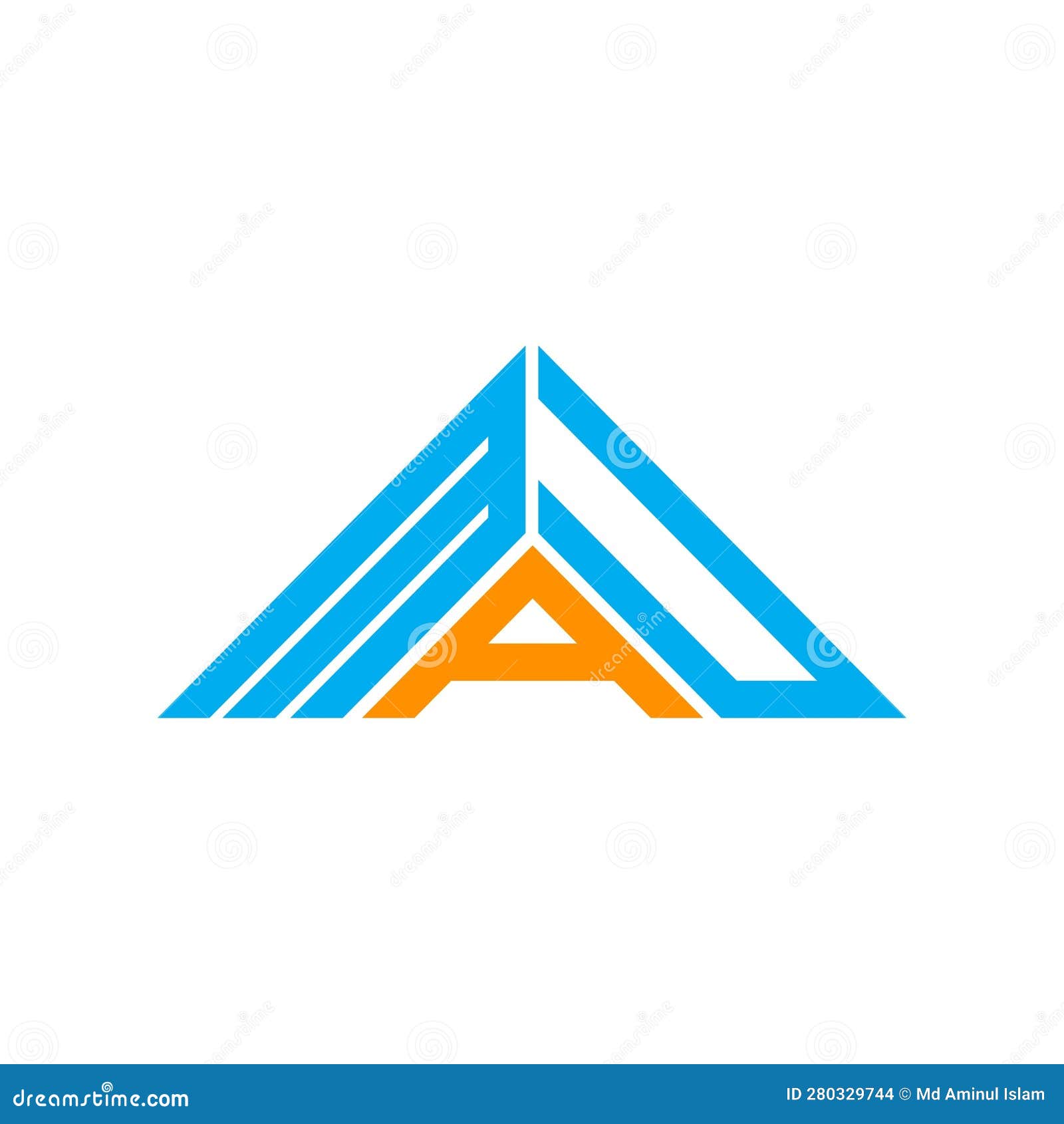 MAU Letter Logo Creative Design with Vector Graphic, MAU Stock Vector ...