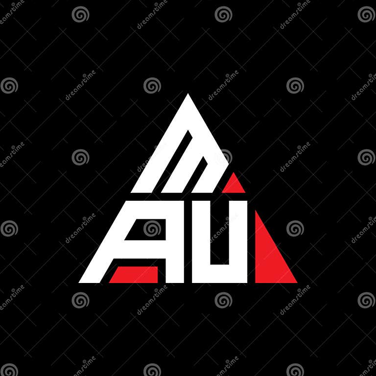 MAU Triangle Letter Logo Design with Triangle Shape. MAU Triangle Logo ...