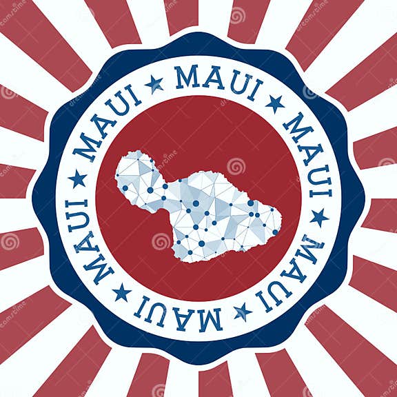 Maui Badge. stock vector. Illustration of northern, hawaiian - 217089957