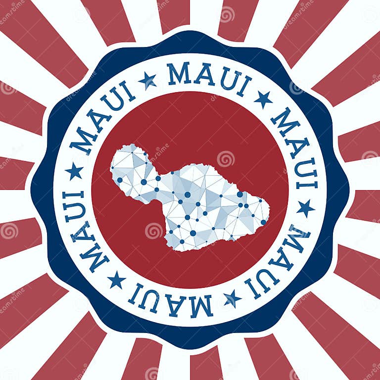 Maui Badge. stock vector. Illustration of northern, hawaiian - 217089957