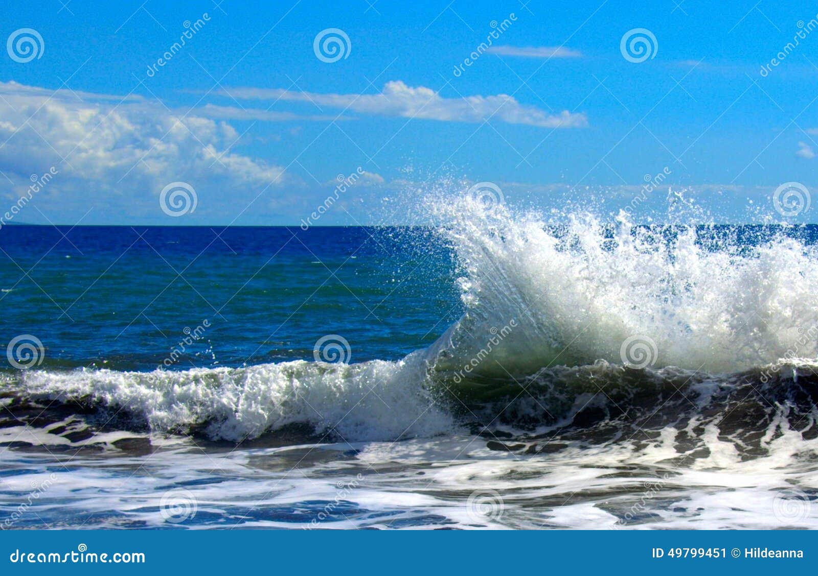 Maui Hawaii - Ocean Waves stock image. Image of clouds - 49799451