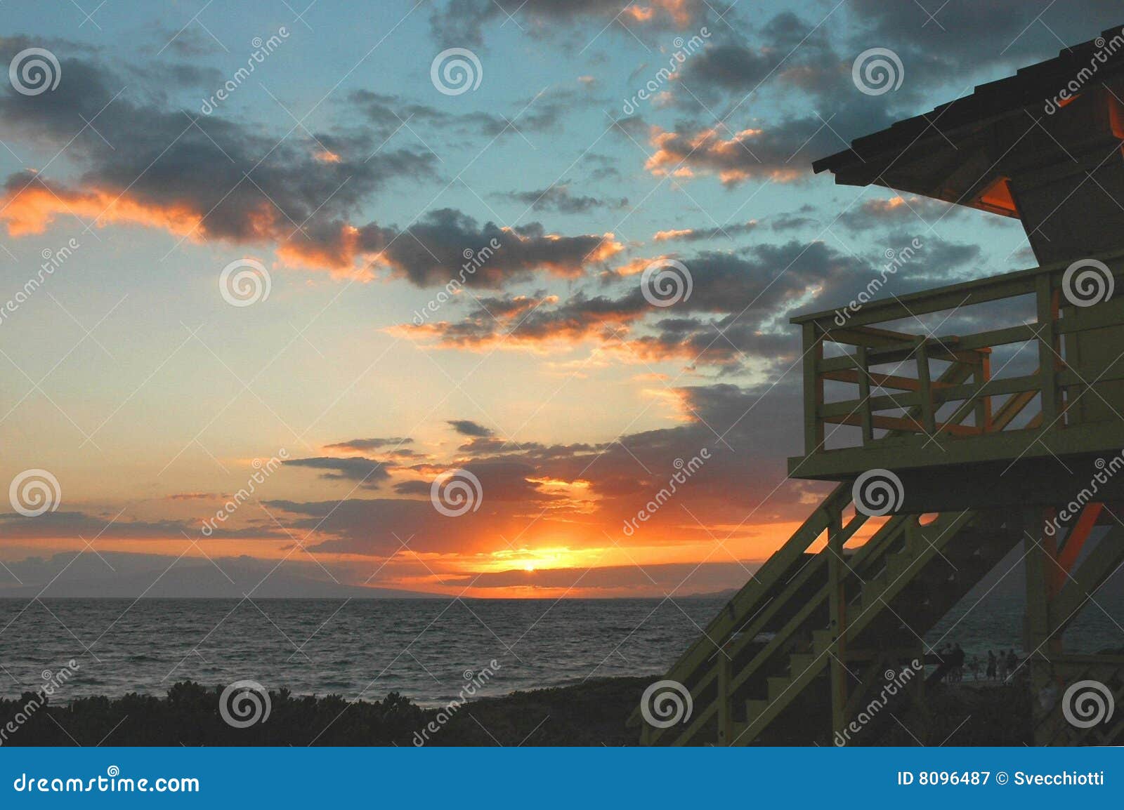 Maui Sunset stock image. Image of surf, lanai, nature - 8096487