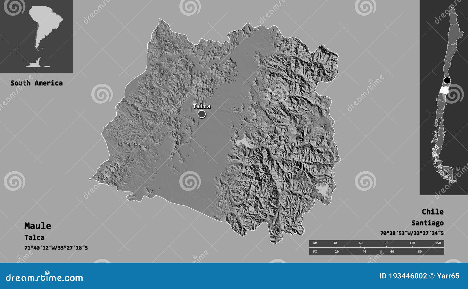 Maule, Region of Chile,. Previews. Bilevel Stock Illustration ...