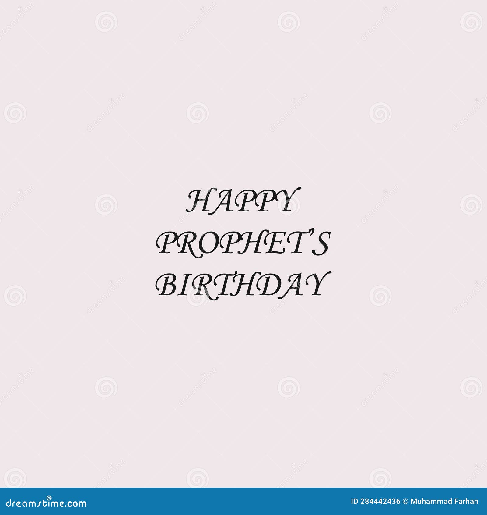 Happy Prophets Birthday Typography Graphic Design Stock Vector ...