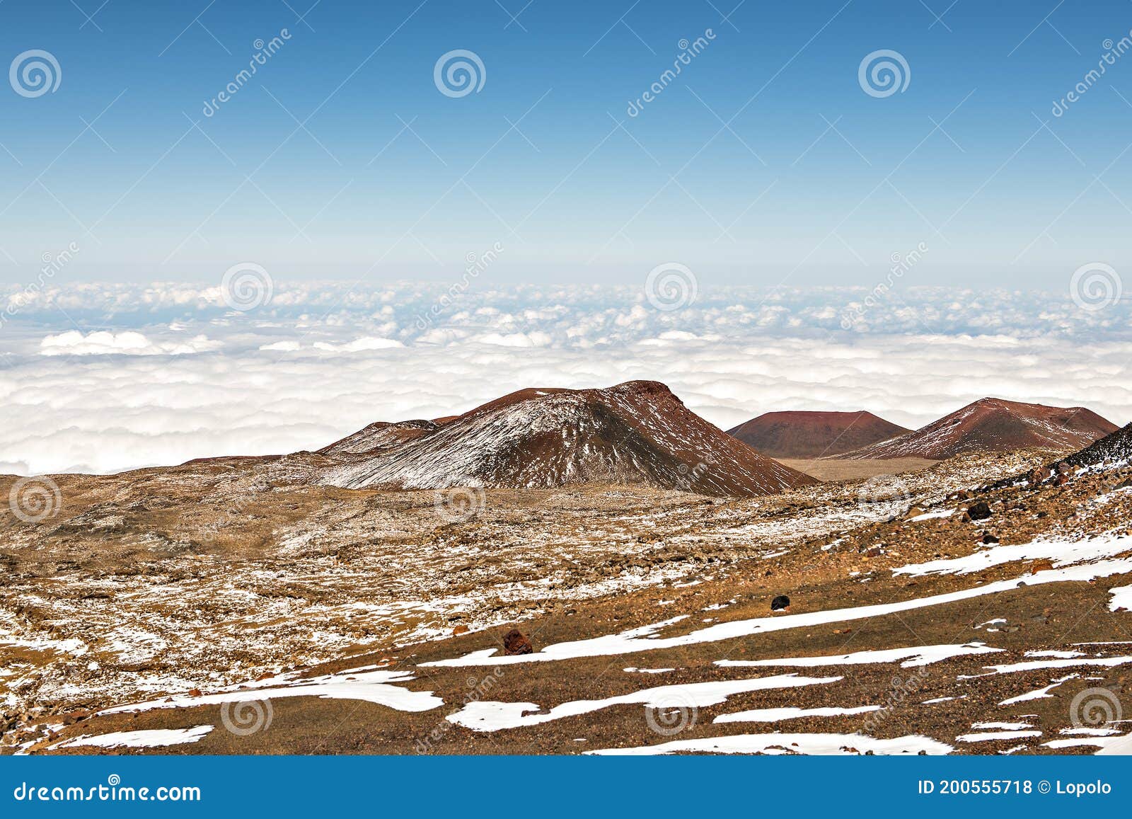 View from Mauna Kea Summit on the Big Island of Hawaii Stock Photo ...