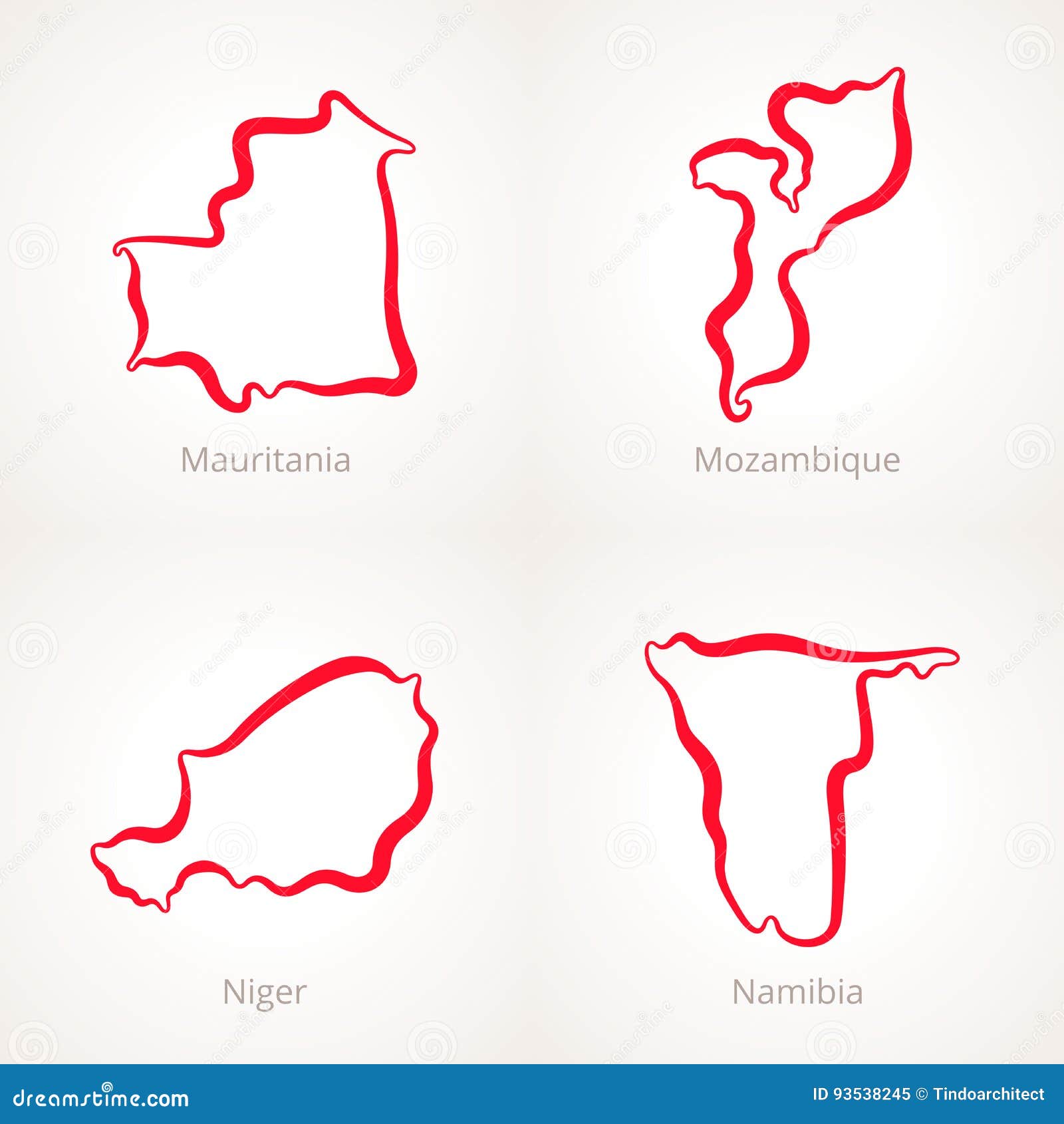 Namibia - Outline Map Vector Illustration | CartoonDealer.com #180843448