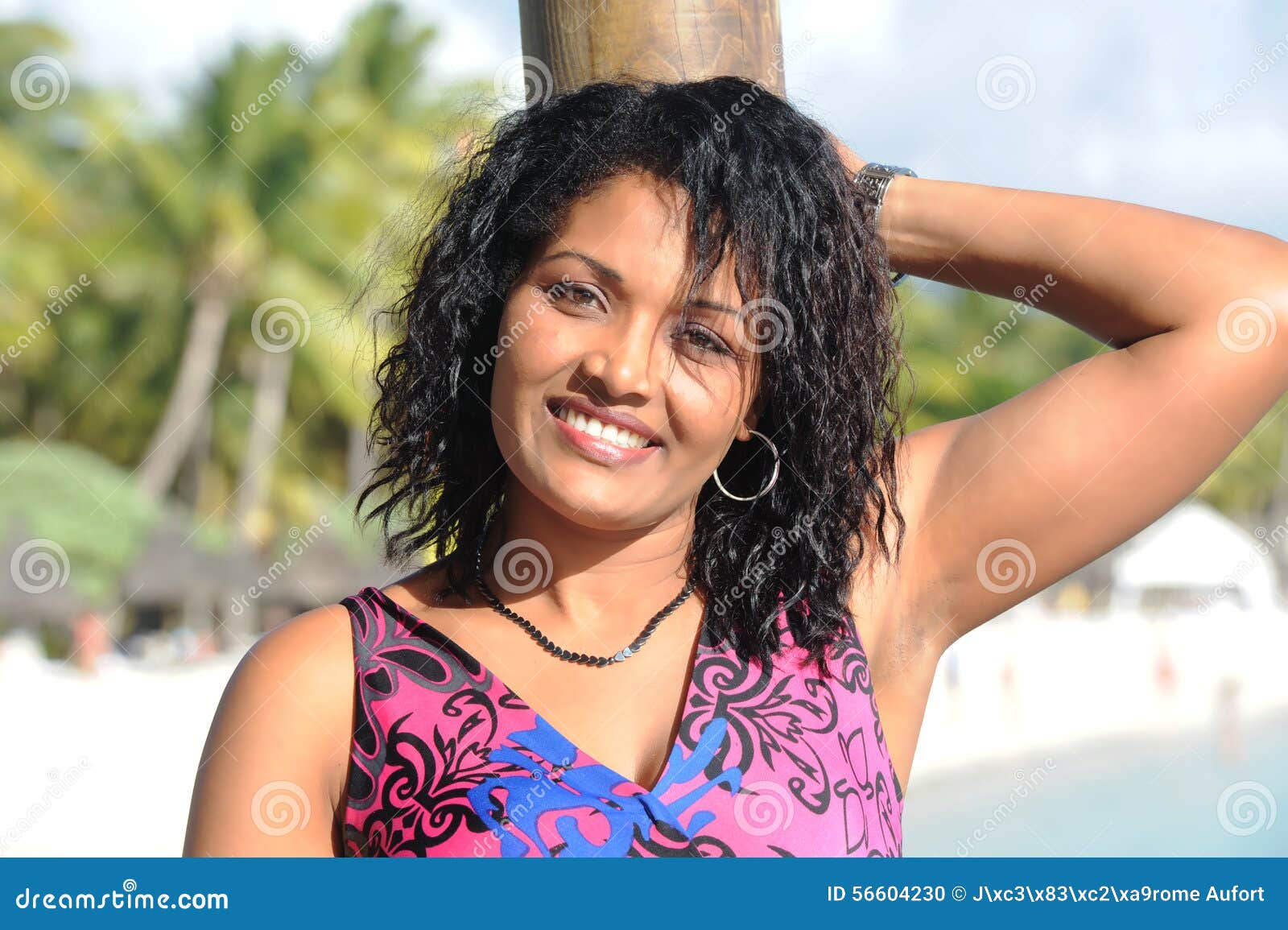 Mauritiaanse vrouw stock foto. Image of vakantie, mauritius - 56604230