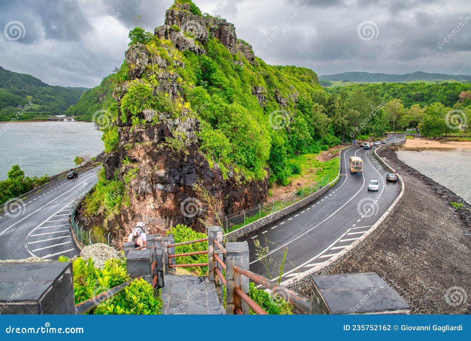 MAURITIUS - APRIL 29TH, 2019: Tourists in Maconde Viewpoint on a Stock ...