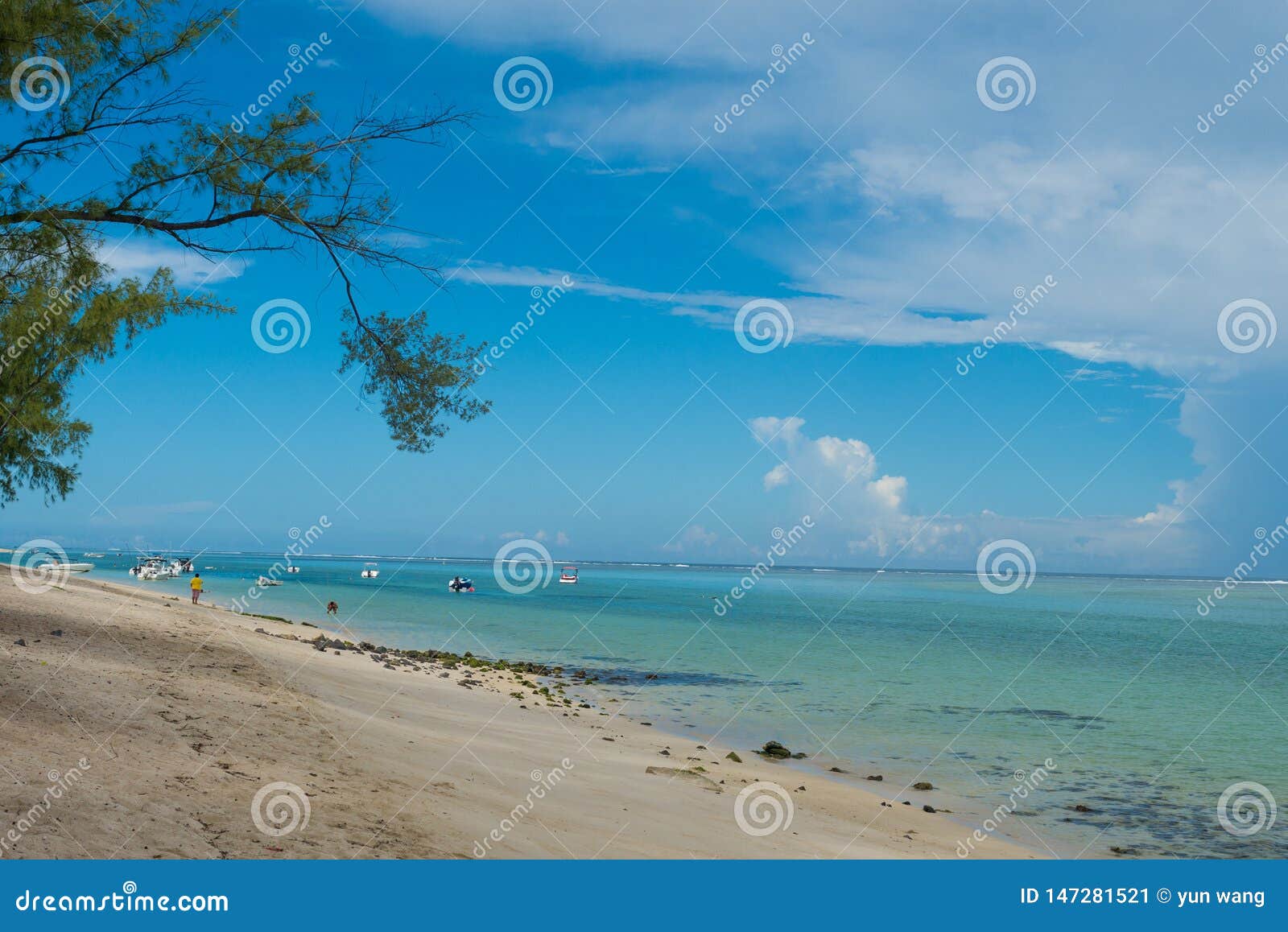 Mauritius, Beautiful Island, Leisurely Beach Scenery Stock Image ...