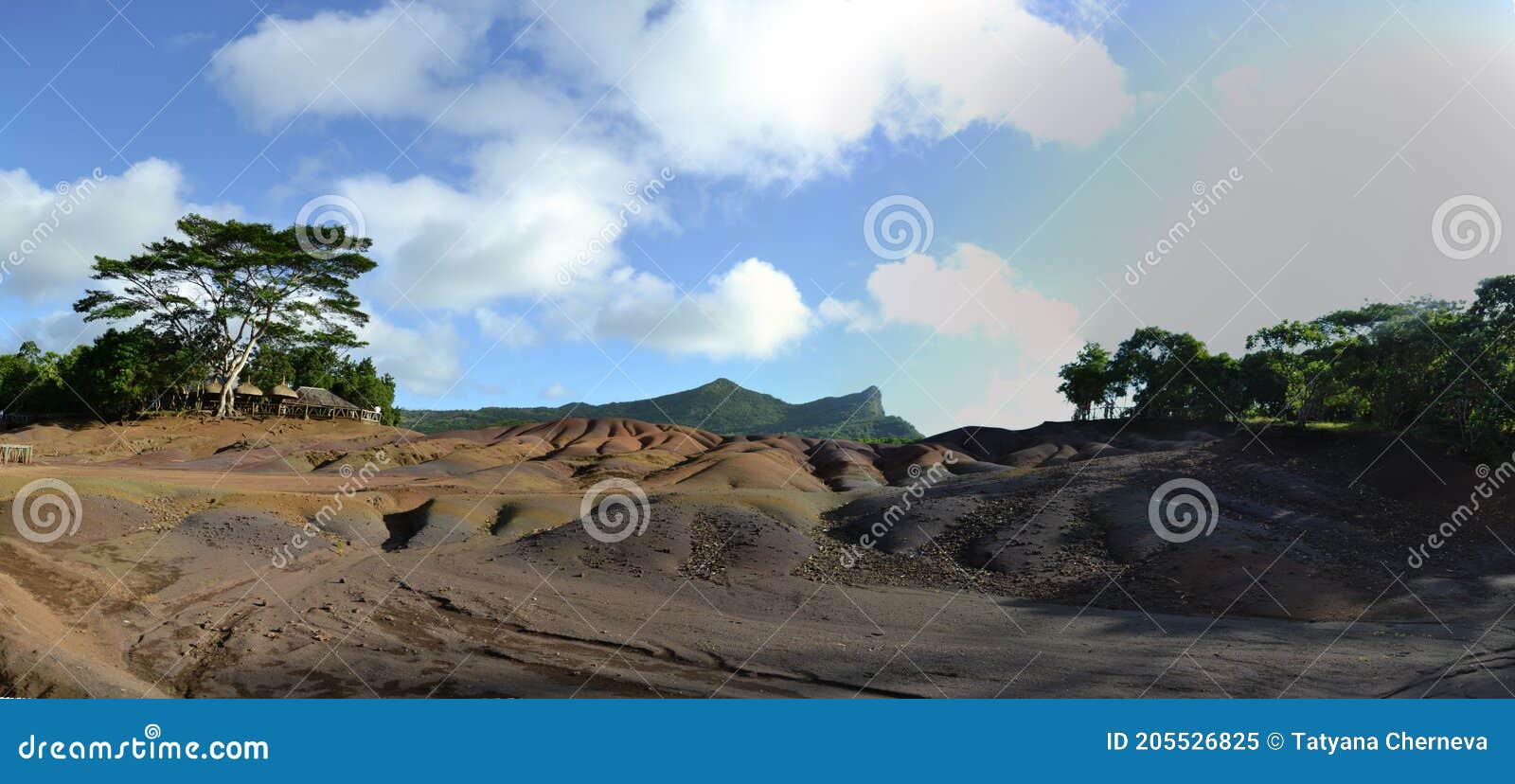 Mauritius Chamarel Colored Sand Sand Stock Image - Image of valley ...