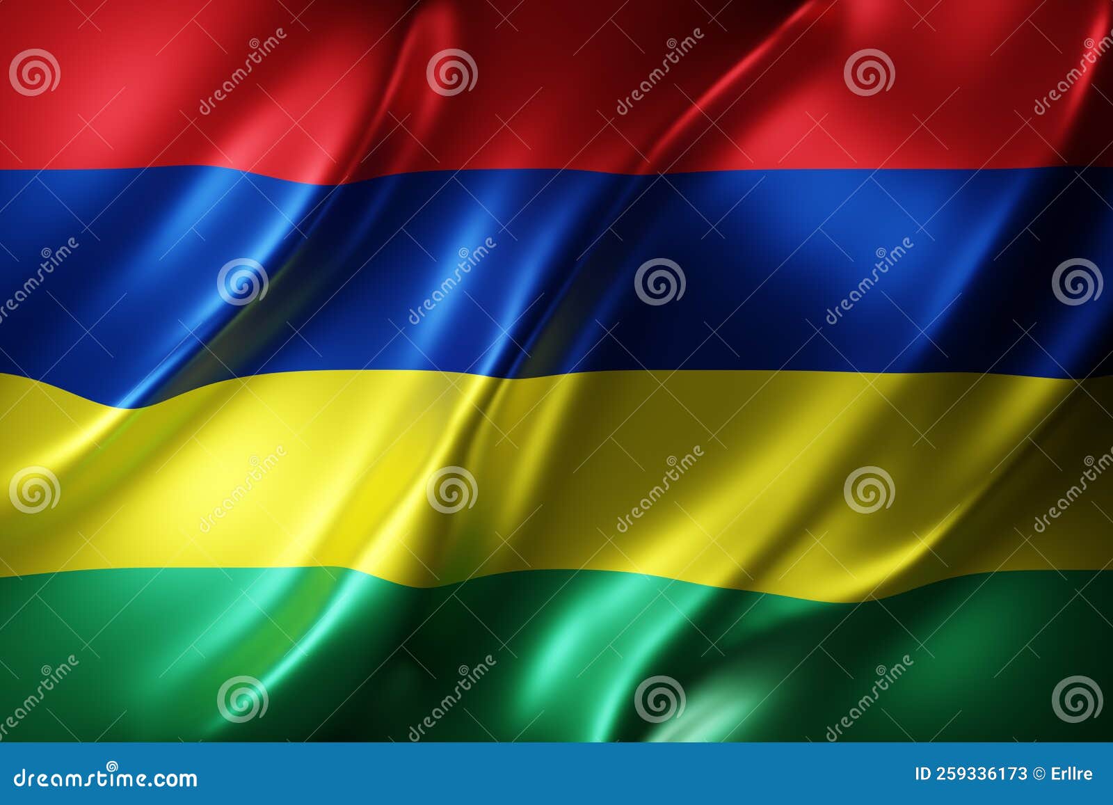 Mauritius 3d flag stock illustration. Illustration of design - 259336173