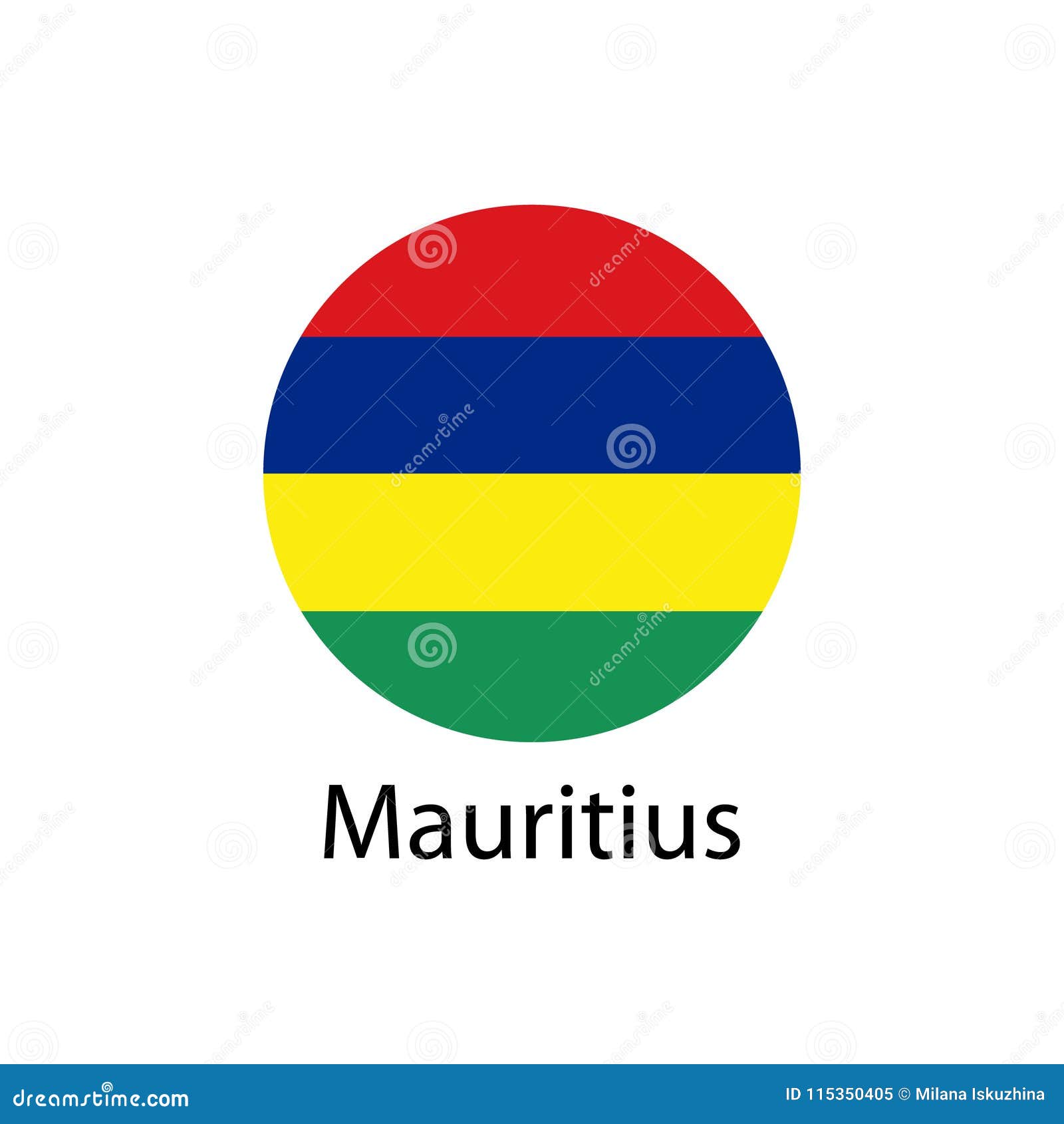 Mauritius Flag, Official Colors and Proportion Correctly. National ...