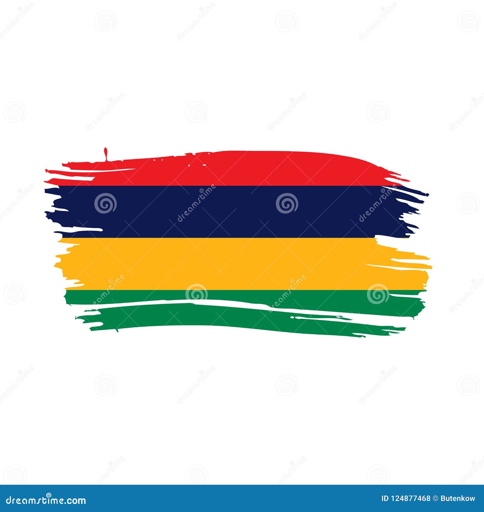 Mauritius Flag, Vector Illustration Stock Illustration - Illustration ...