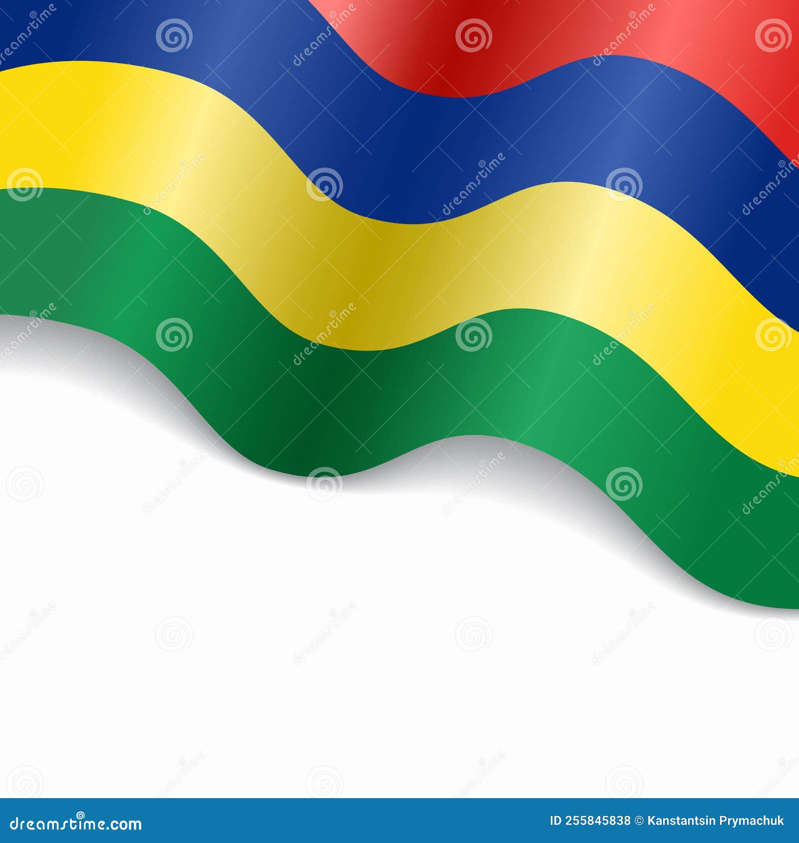 Mauritius Flag Wavy Abstract Background. Vector Illustration. Stock ...