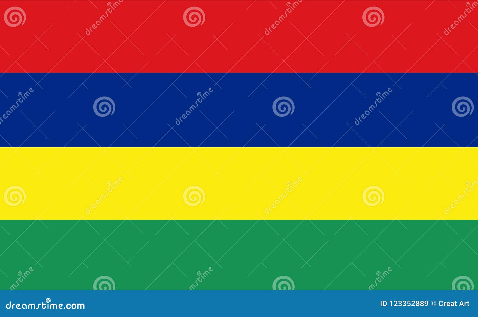 Mauritius-Flaggenvektor Illustration Von Mauritius-Flagge Vektor ...
