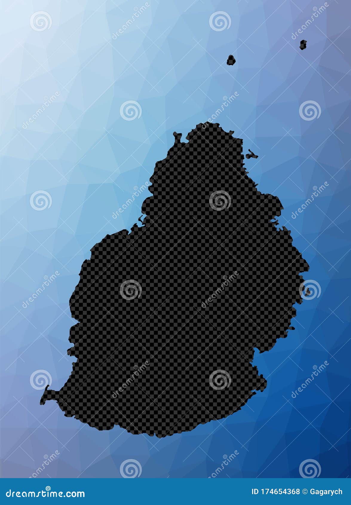 Mauritius geometric map. stock vector. Illustration of business - 174654368