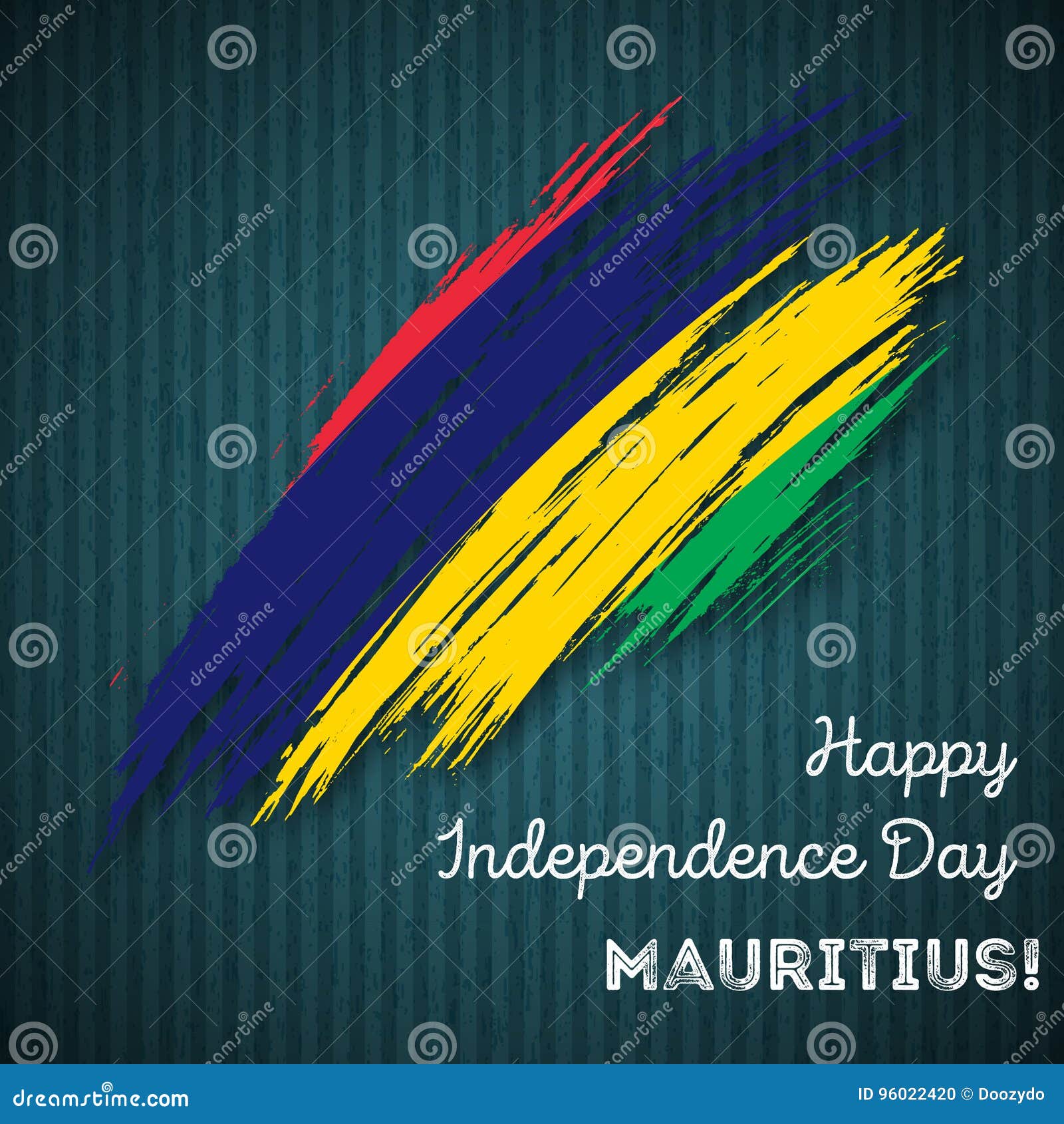 Mauritius Independence Day Patriotic Design Ilustración del Vector ...