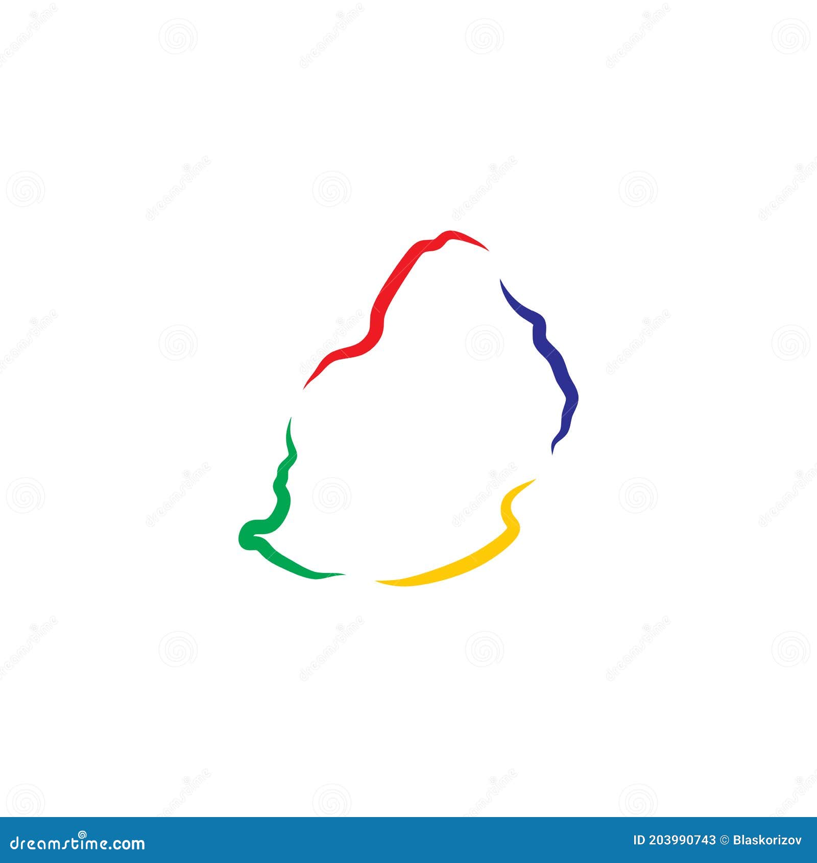Mauritius Map Icon Logo Vector Symbol Element Stock Vector ...