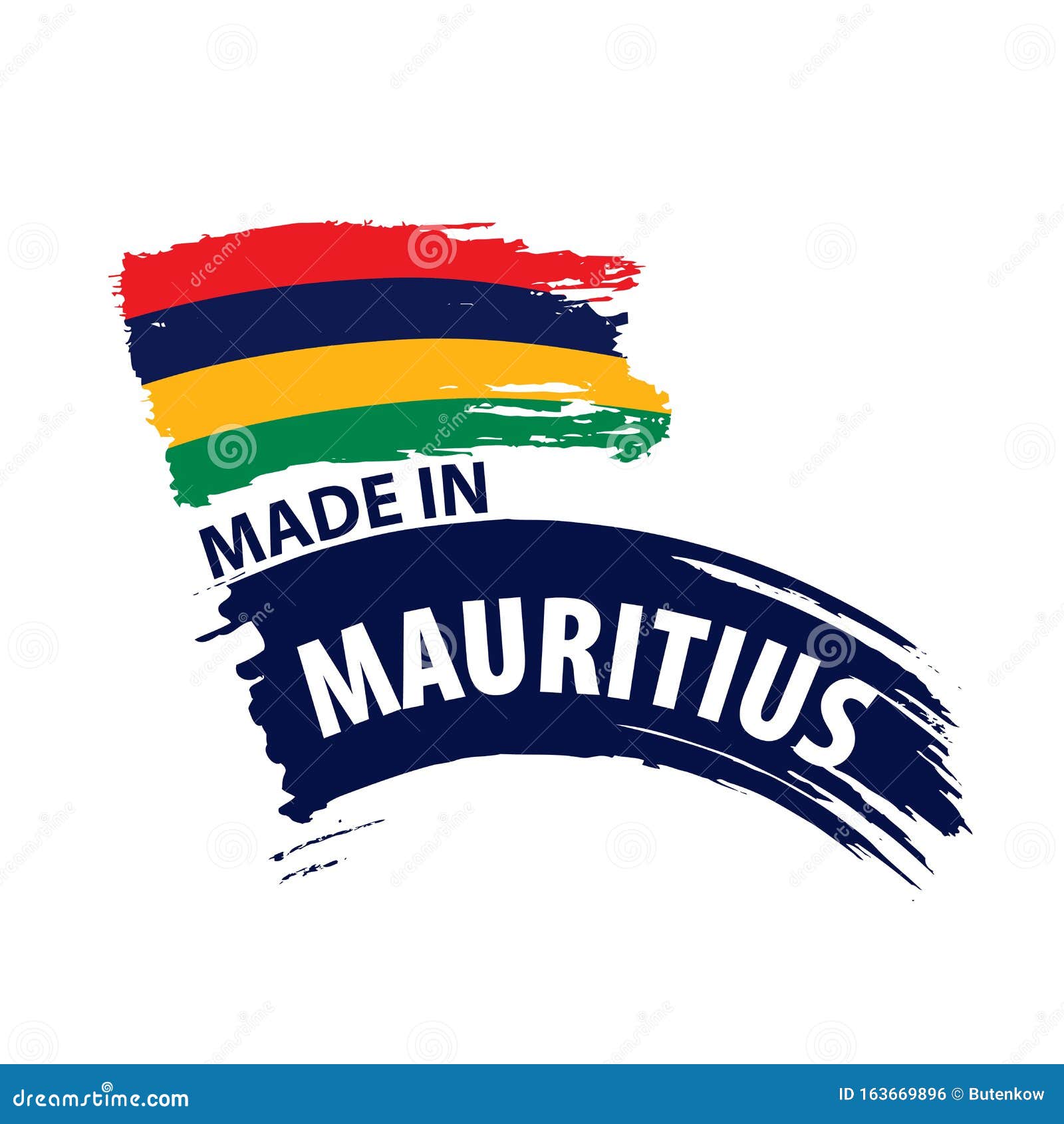 Mauritius Flag, Vector Illustration on a White Background Stock Vector ...