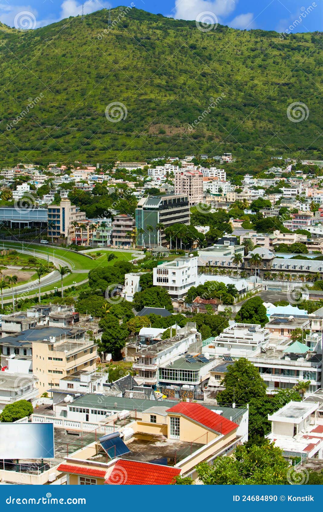 Mauritius.Port-Louis stock photo. Image of cloud, office - 24684890