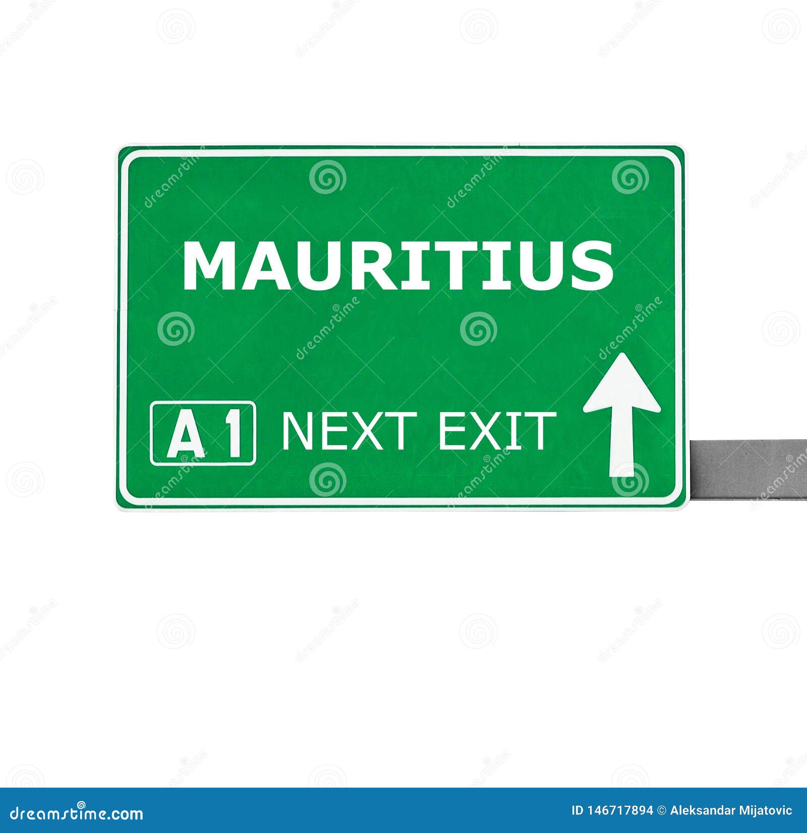 MAURITIUS Road Sign Isolated on White Stock Photo - Image of concept ...