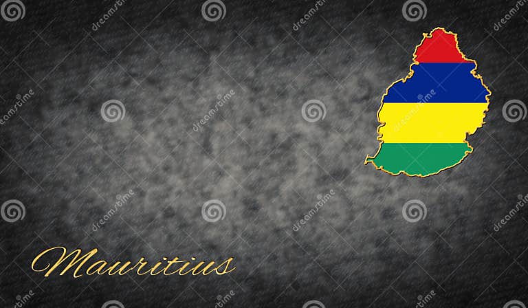 Mauritius Symbols, Map of Mauritius Stock Photo - Image of marine ...