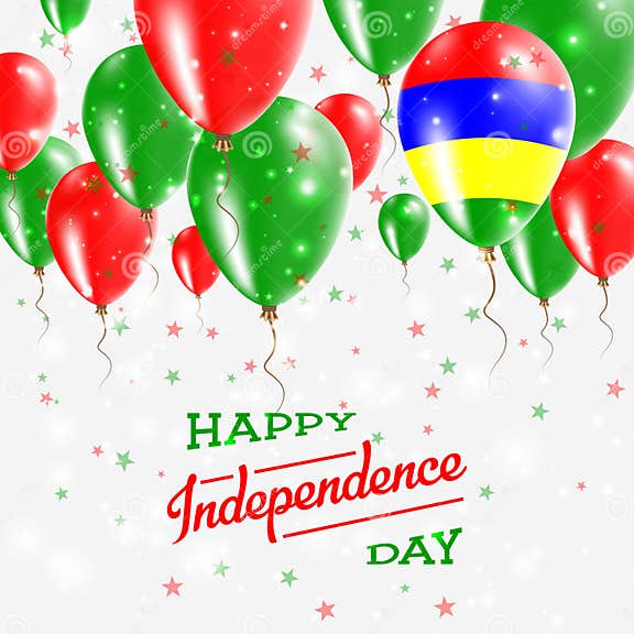 Mauritius Vector Patriotic Poster Independence Stock Vector