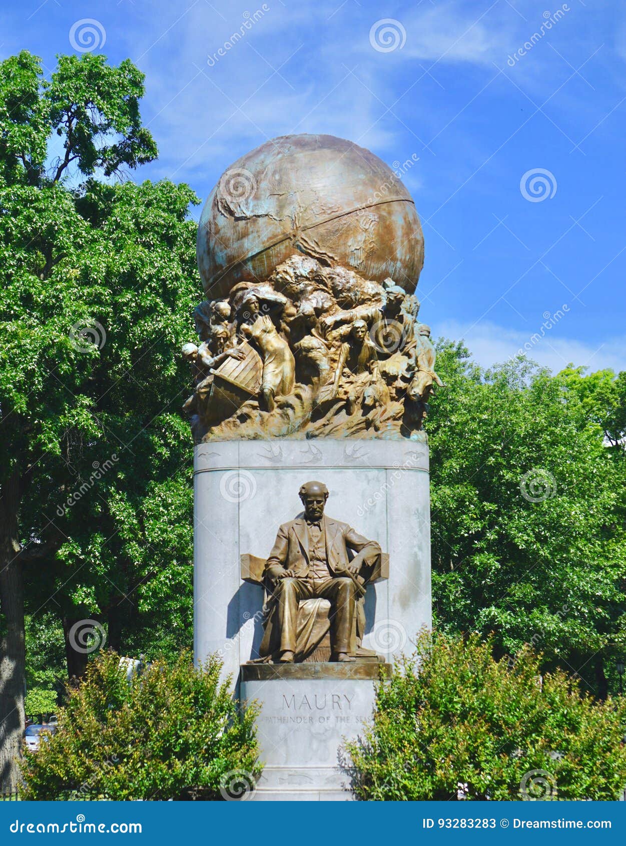 Maury Monument stock image. Image of famous, maury, richmond - 93283283