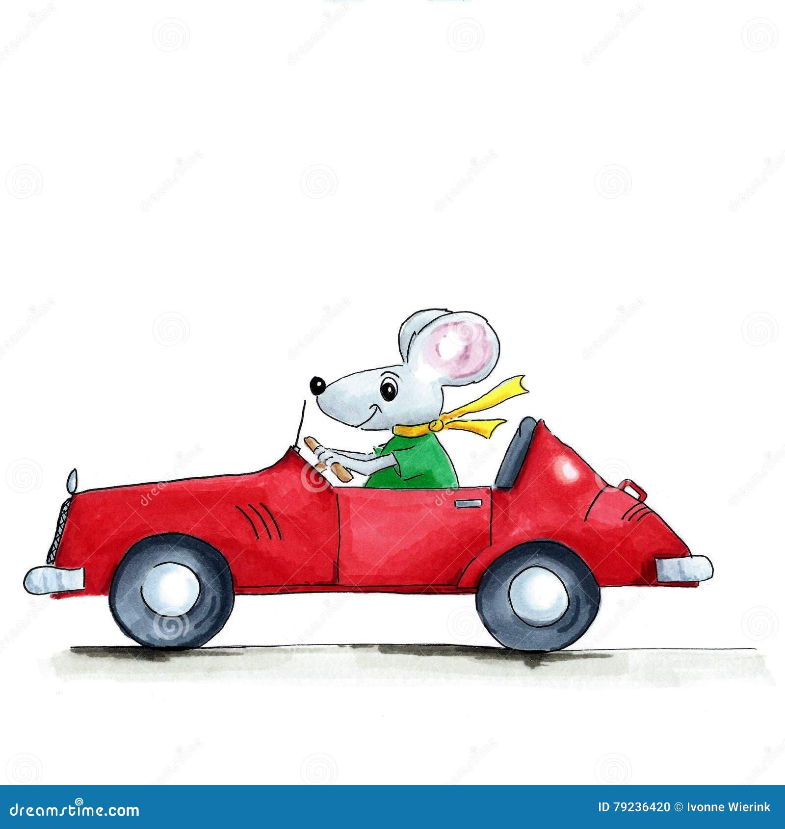 Maus im Auto stock abbildung. Illustration von skizze - 79236420