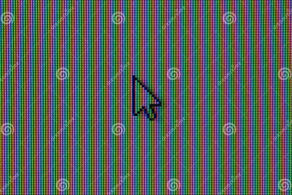 Mauscursor Auf Matrix LCD RGB Stockfoto - Bild von computer ...
