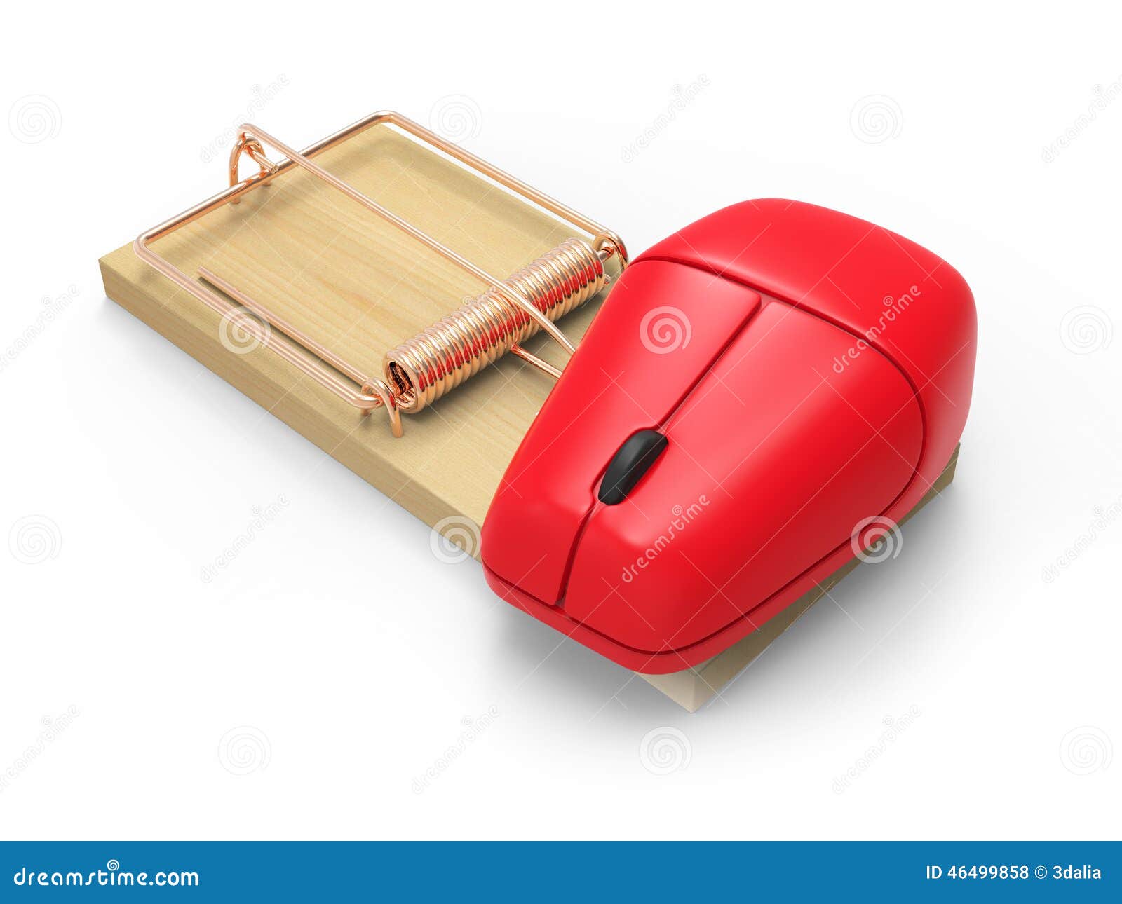 Mausefalle 3d Mit Computermaus Stock Abbildung - Illustration von ...