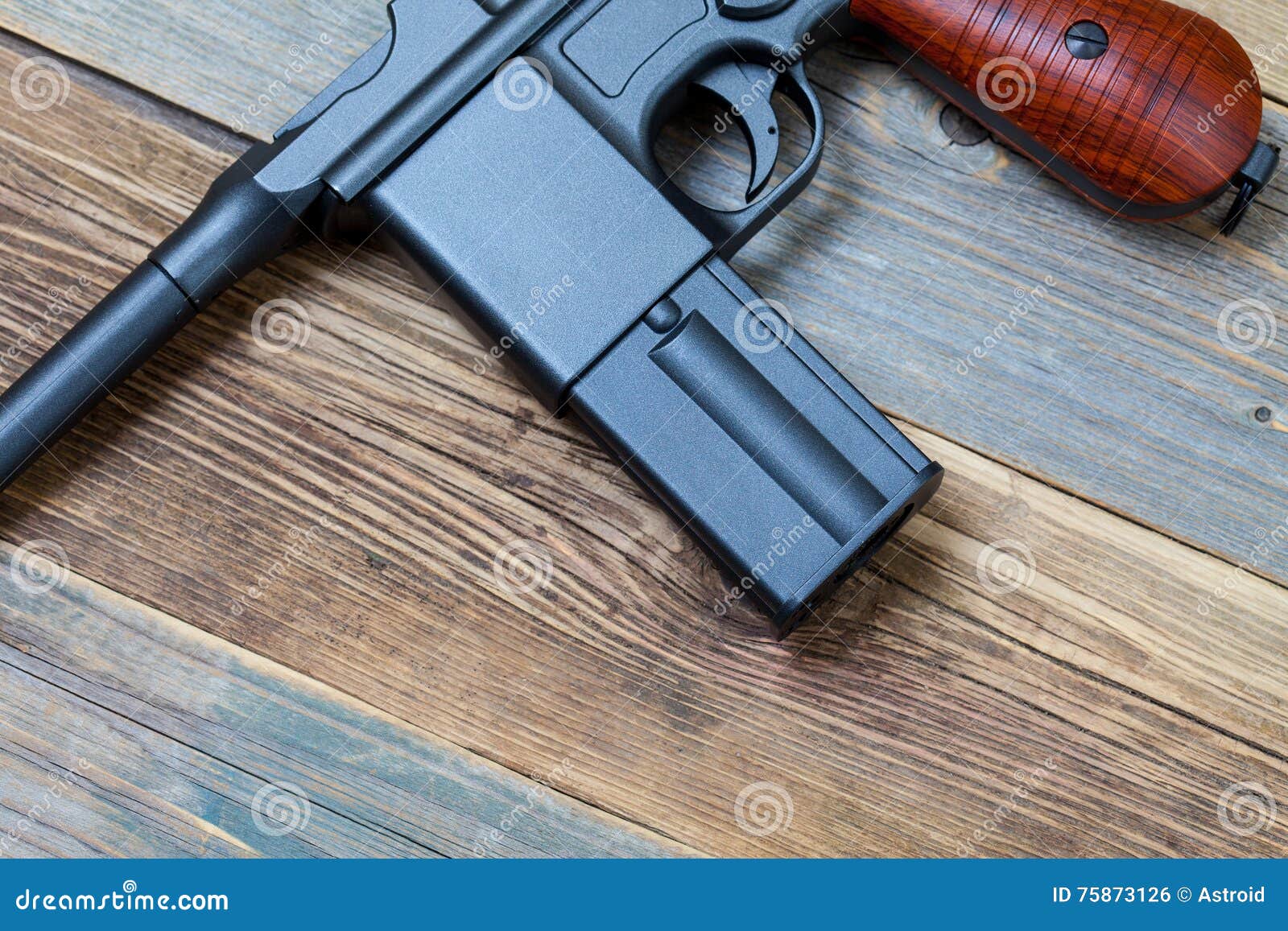 Mauser pistol gun stock photo. Image of protection, criminal - 75873126